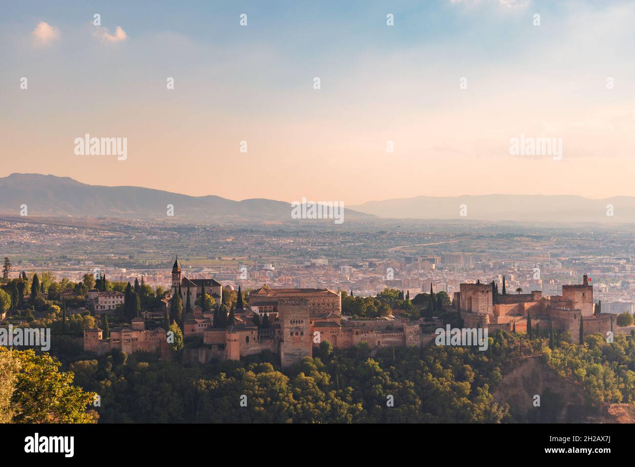 Landscape of the Alhambra in Granada Stock Photo - Alamy