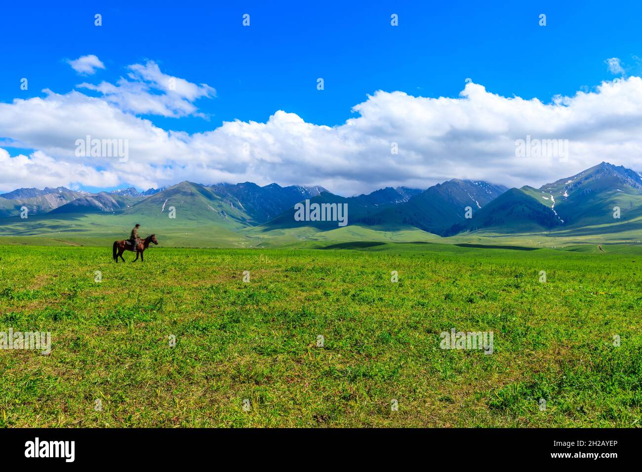 Nalati Grassland natural scenery in Xinjiang,China Stock Photo - Alamy