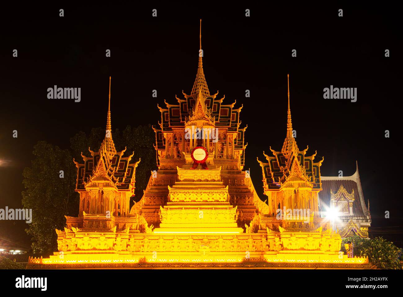 Wax Castle showing at night on the Castle Wax Festival is held every ...