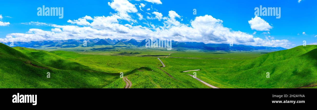 Nalati Grassland natural scenery in Xinjiang,China Stock Photo - Alamy