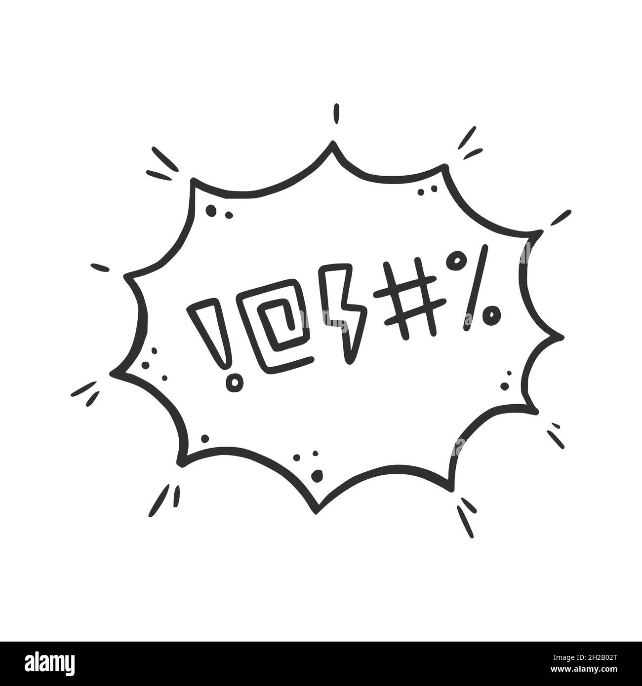 Swear word speech bubble. Curse, rude, swear word for angry, bad ...