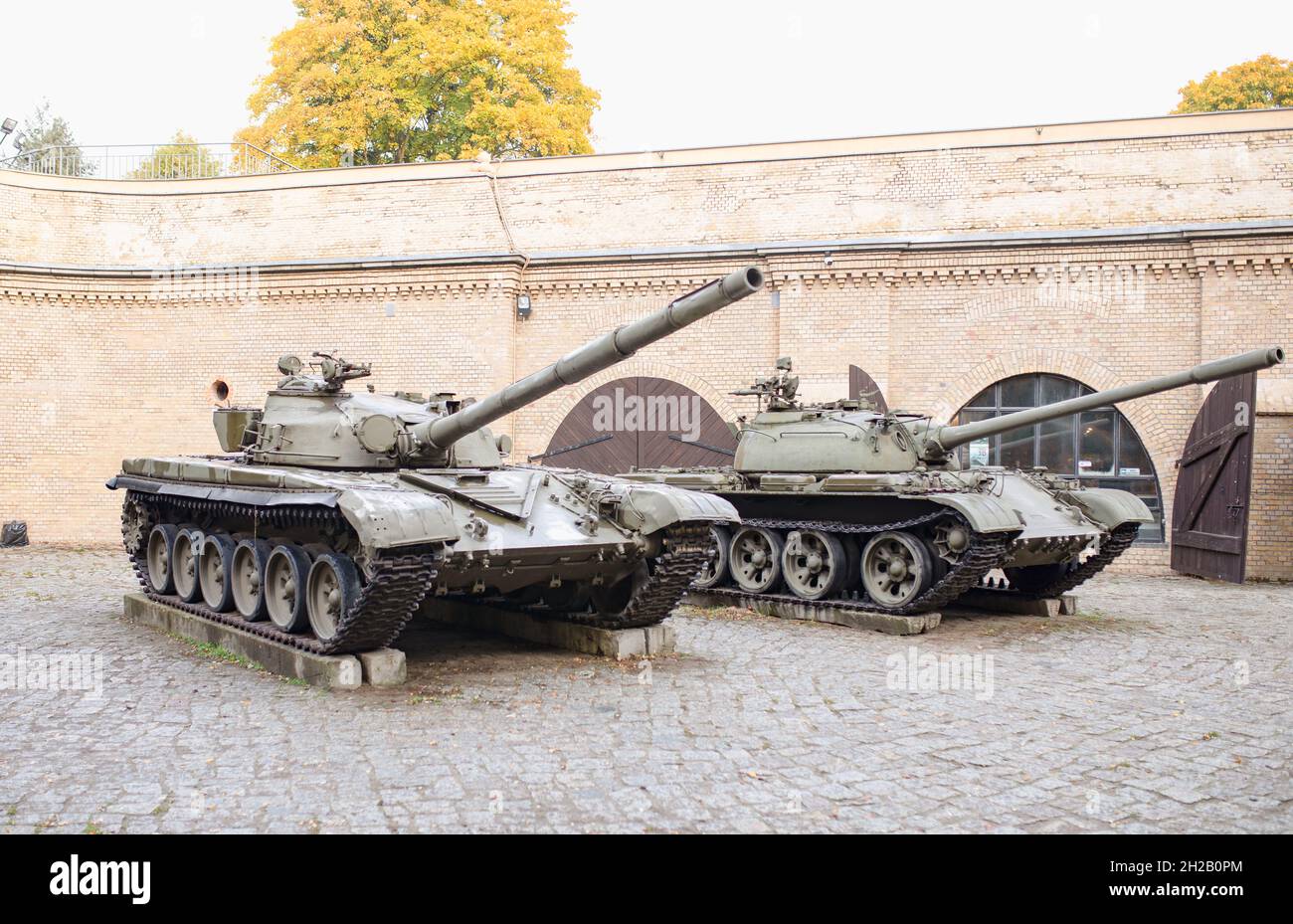 Poznan, Poland - Tanks and military equipment on the Citadel of Poznan ...