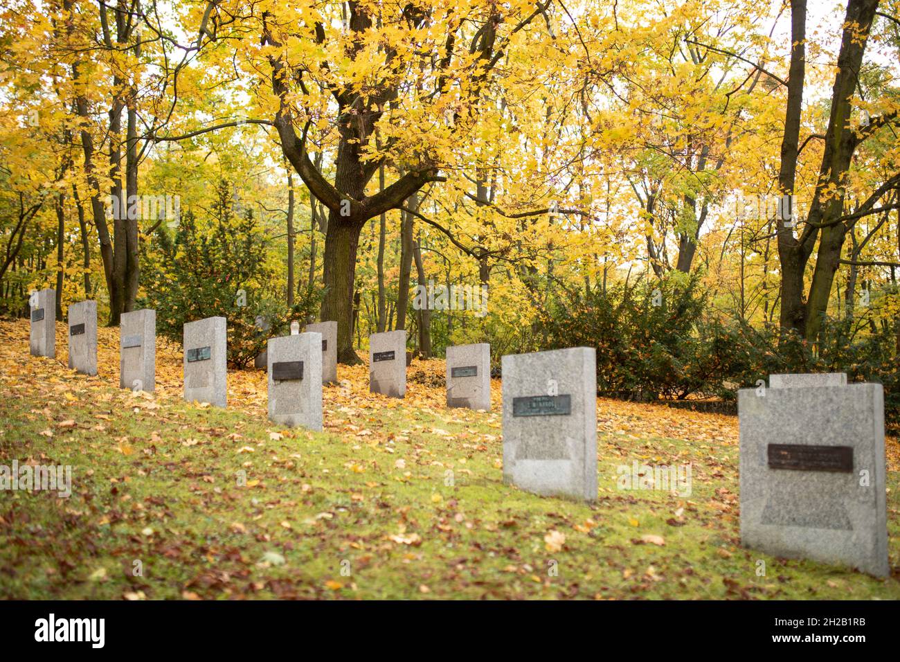 Poznan, Poland - Polish Army soldiers cemetery and graves at Poznan ...