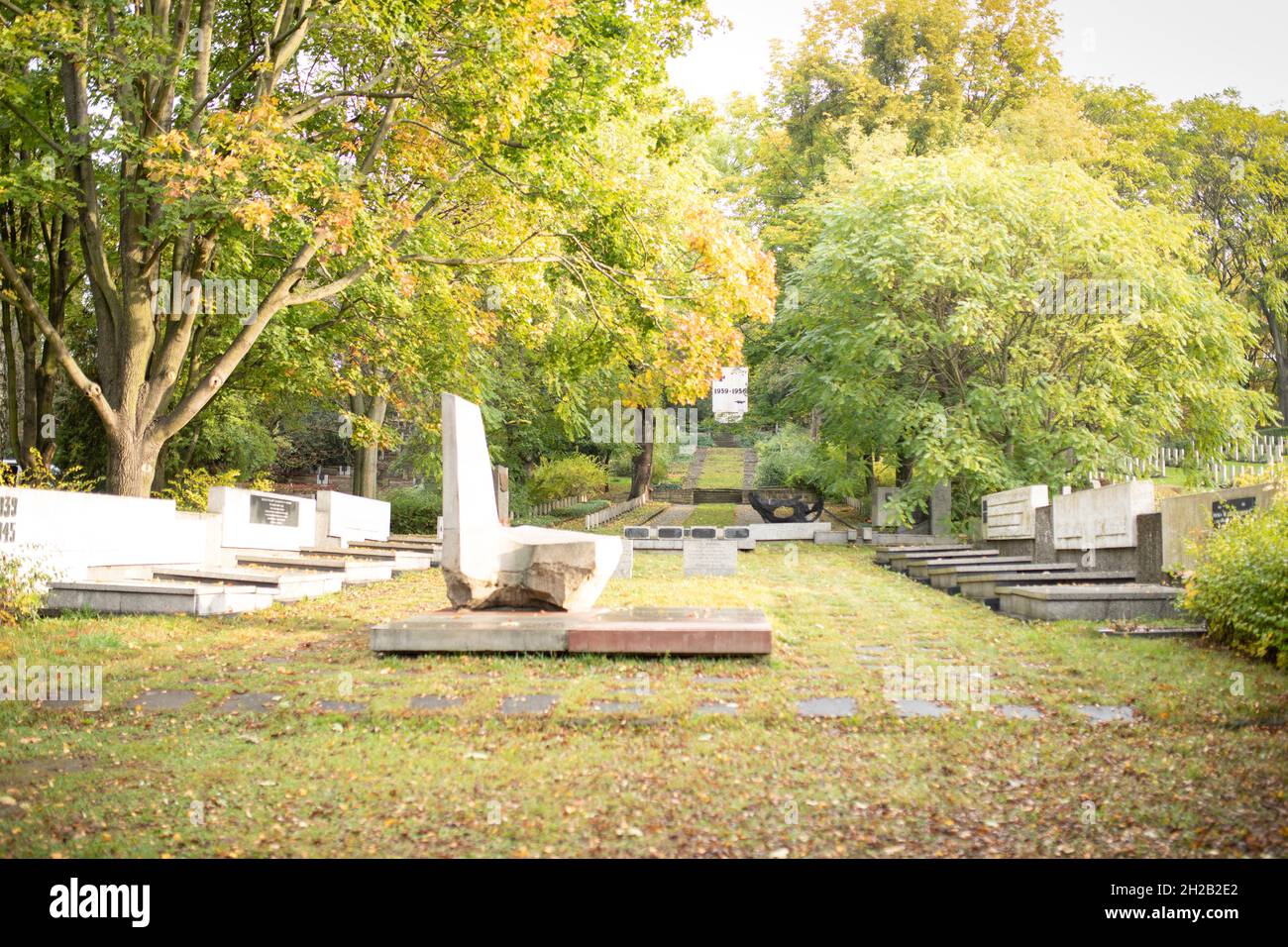 Poznan, Poland - Polish Army soldiers cemetery and graves at Poznan ...