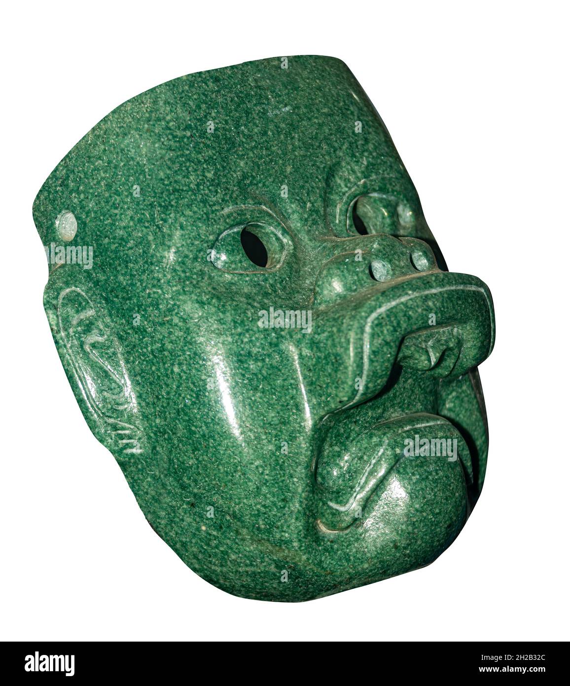 Native mayan ceremonial mask made of jade Stock Photo - Alamy