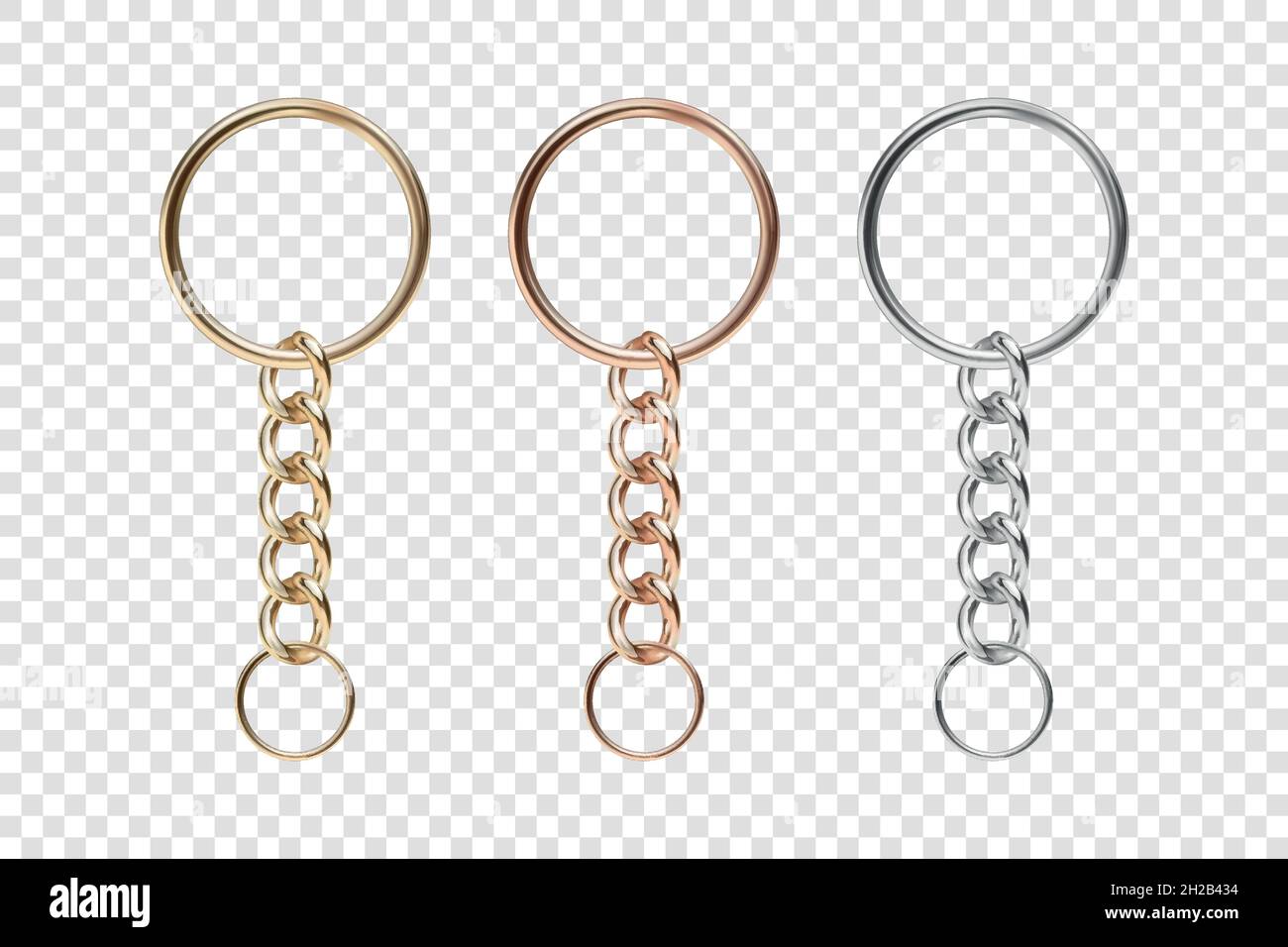 Silver key chains Stock Vector Images - Alamy