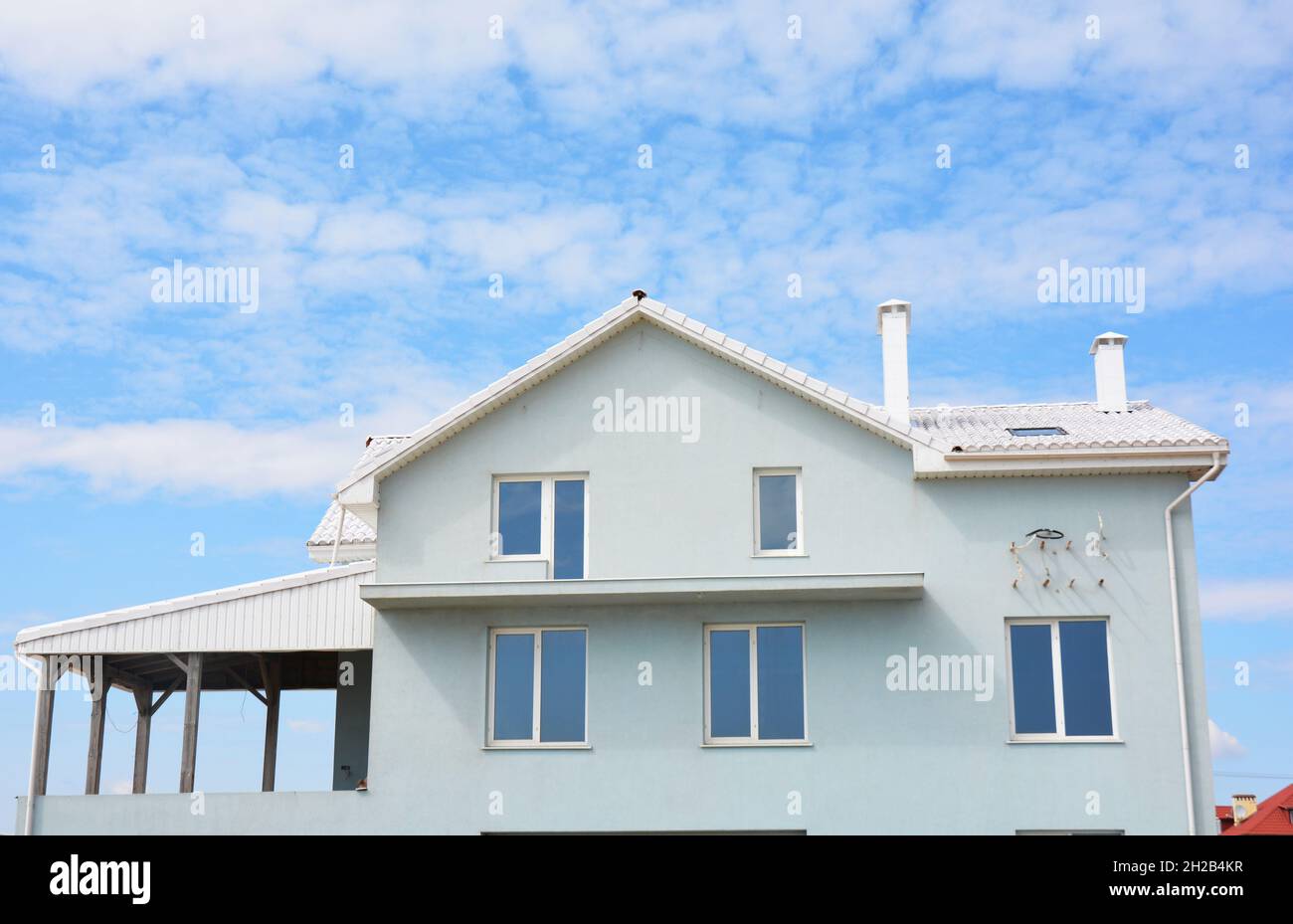 House Construction with white roof. White Roof Bring Cool Savings and ...