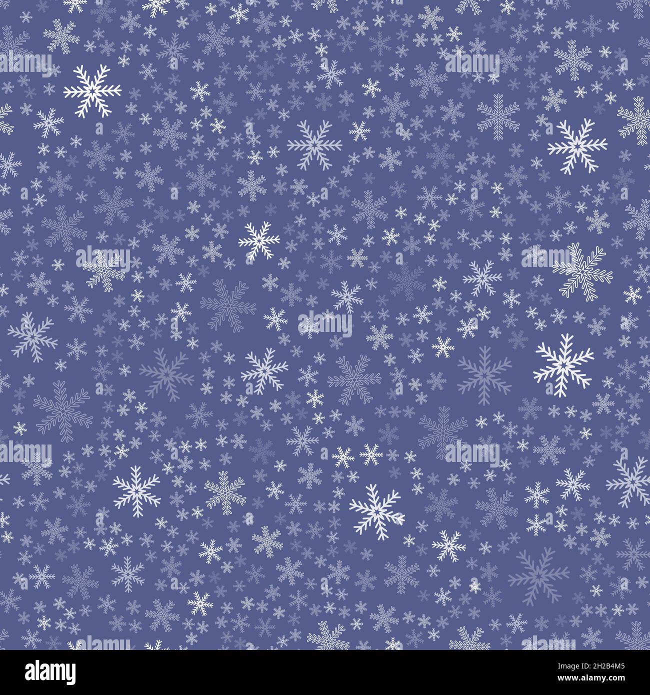 White snowflake seamless pattern on purple background, geometric ...