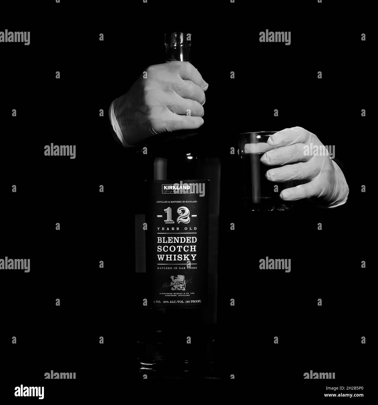 Table glass hands Black and White Stock Photos & Images - Alamy