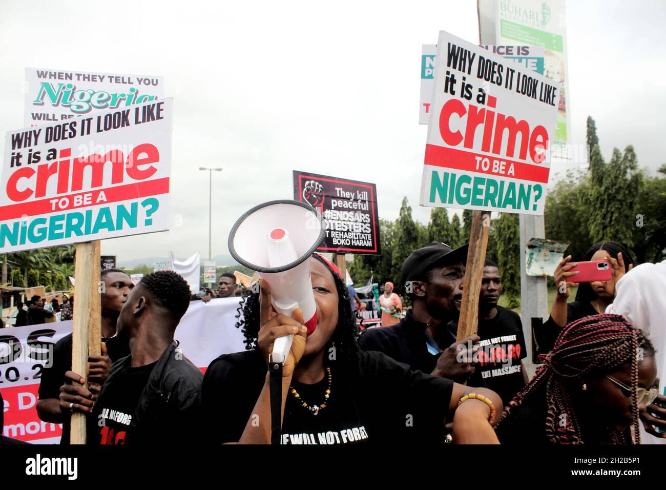 Nigeria protest rally hi-res stock photography and images - Alamy