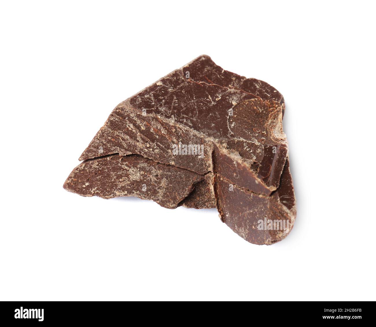Delicious chocolate chunk on white background Stock Photo - Alamy