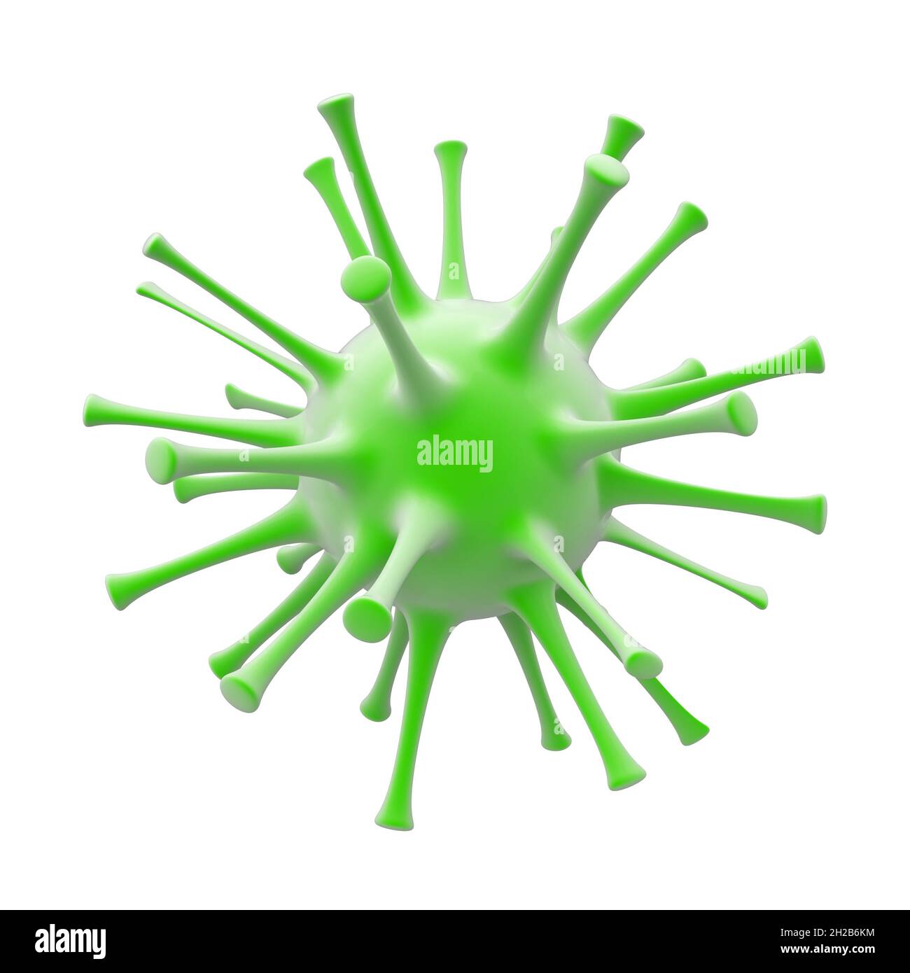 Isolated green pathogenic bacteria. 3d illustration Stock Photo - Alamy