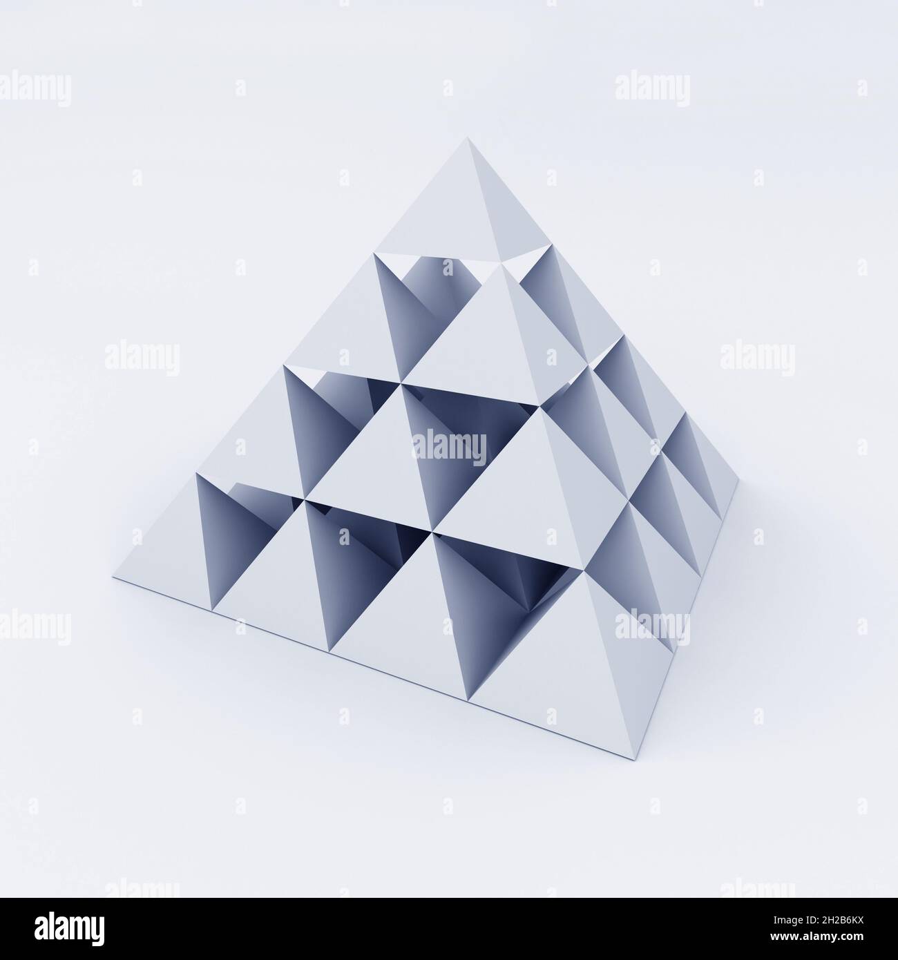 Abstract white 3d pyramids hi-res stock photography and images - Alamy
