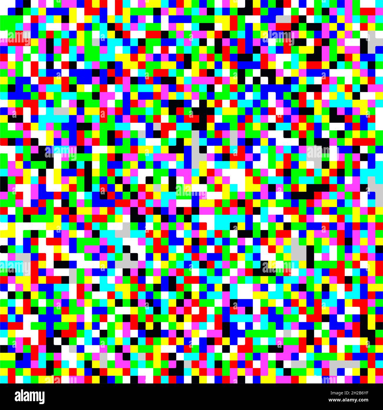 Color TV screen noise pixel glitch seamless pattern texture background ...