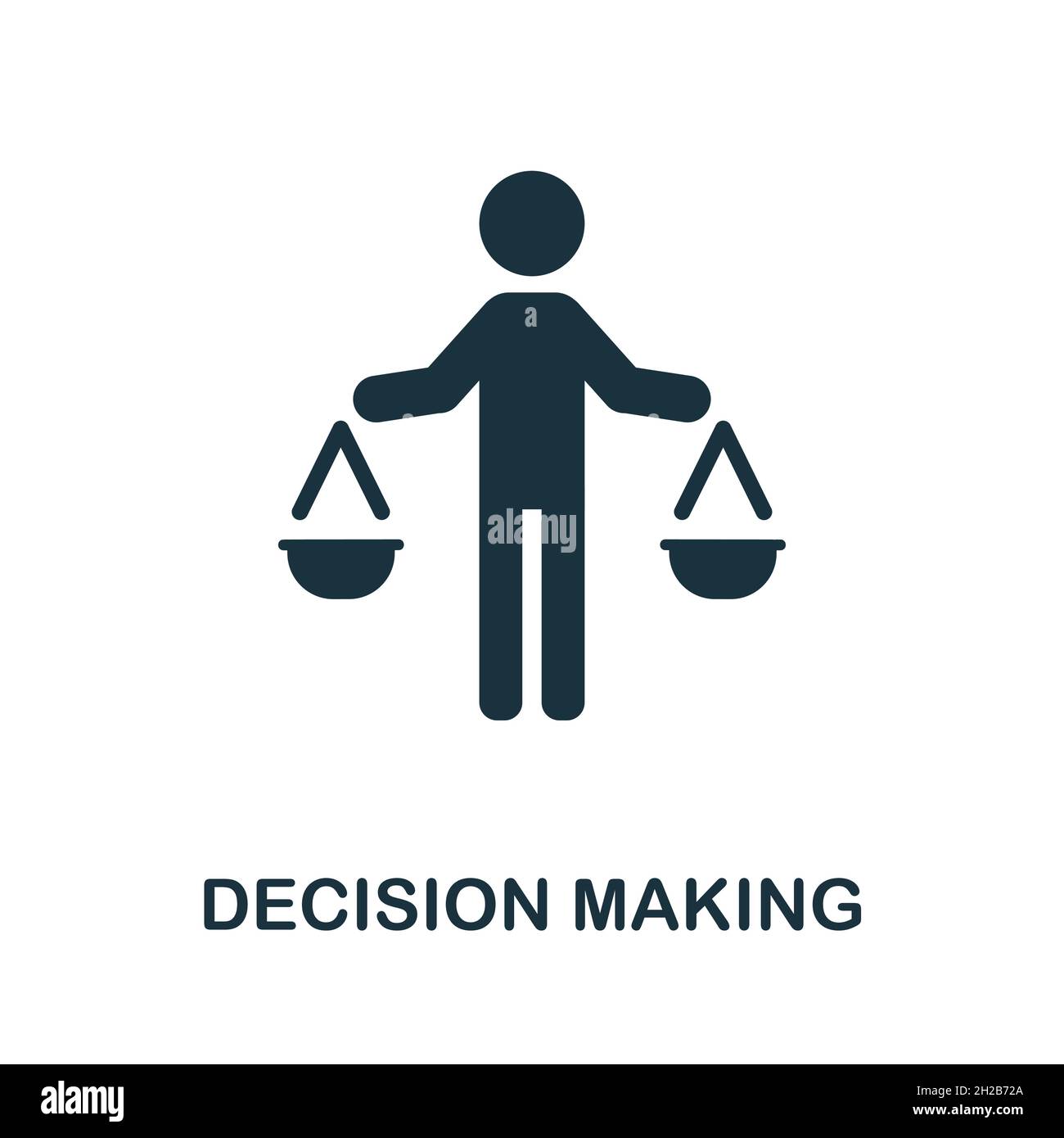 Decision Making icon. Monochrome sign from corporate development ... Decision Making icon. Monochrome sign from corporate development ...