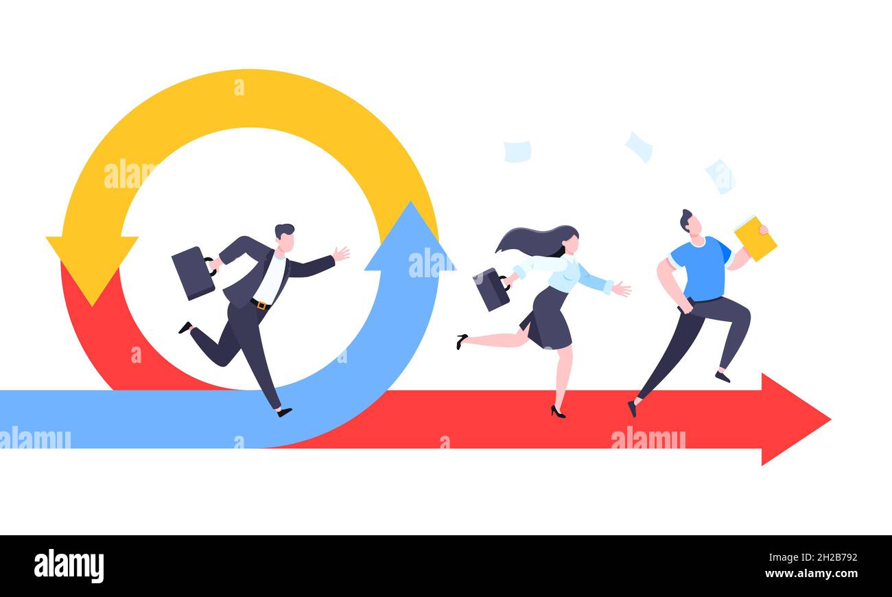 Agile development methodology business concept flat style design vector ...