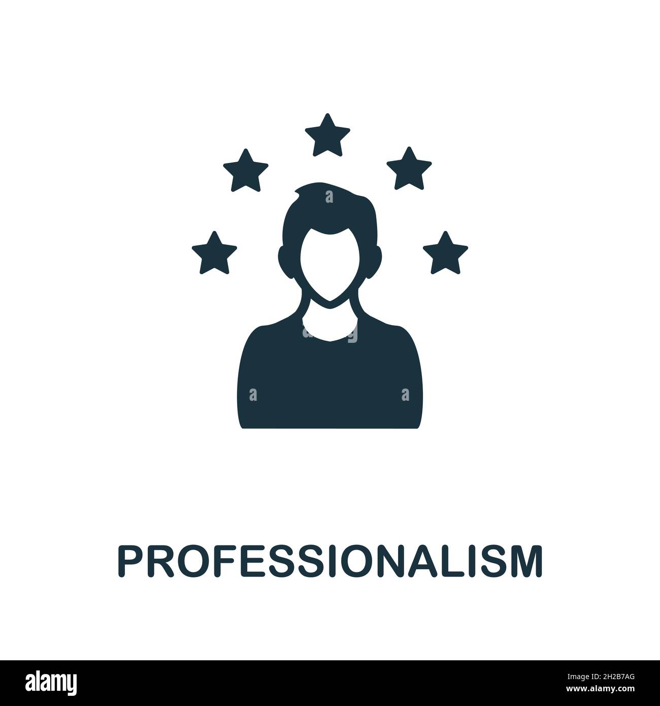 Professionalism icon. Monochrome sign from corporate development ...