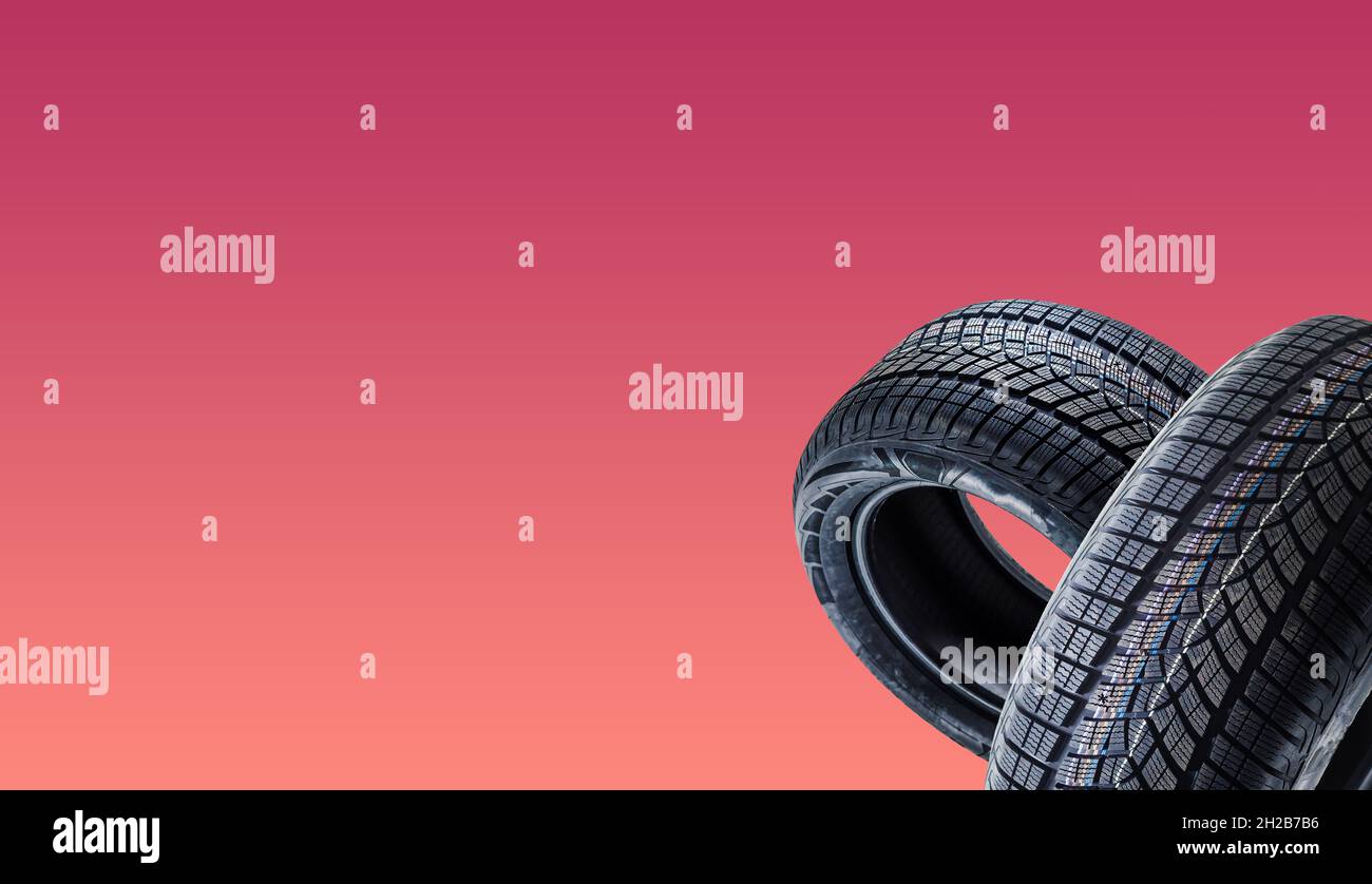 tires on a colored background Stock Photo - Alamy