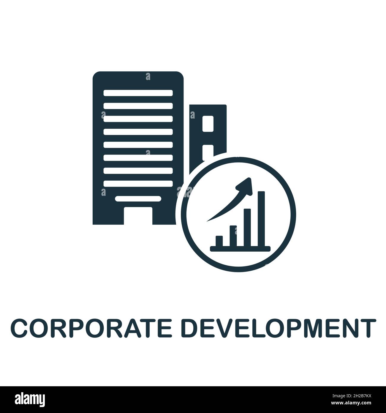 Corporate Development icon. Monochrome sign from corporate development ...