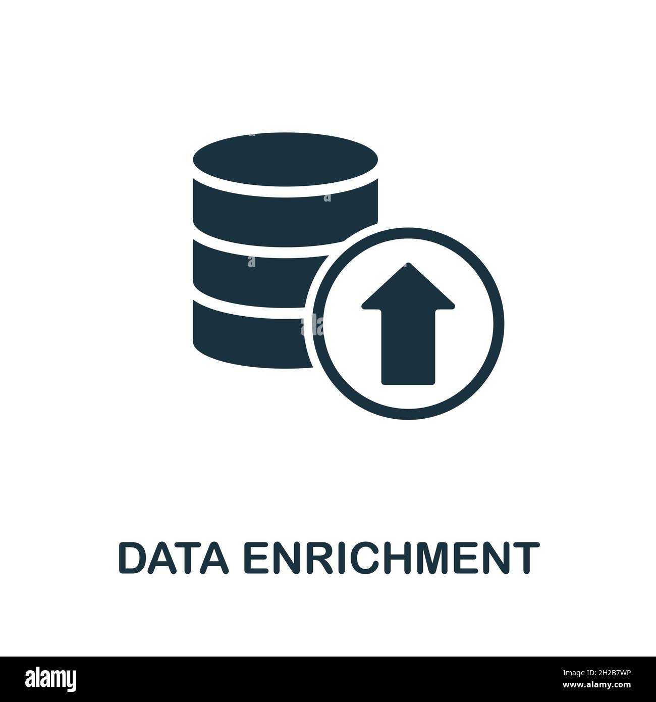 Data Enrichment icon. Monochrome sign from customer relationship ... Data Enrichment icon. Monochrome sign from customer relationship ...