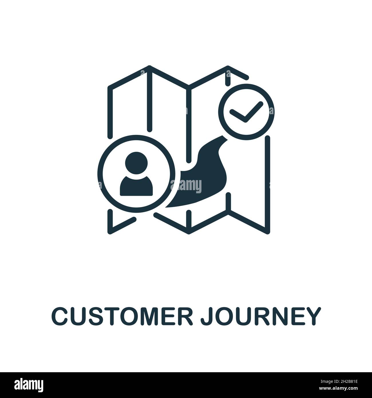 Customer Journey Icon Monochrome Sign From Customer Relationship