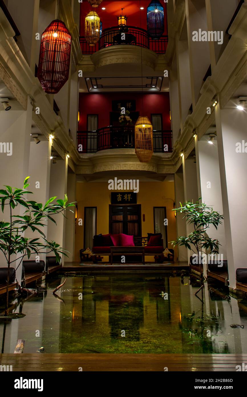 Bangkok, Thailand - Feb 16, 2020 : The interior chinese style of ...