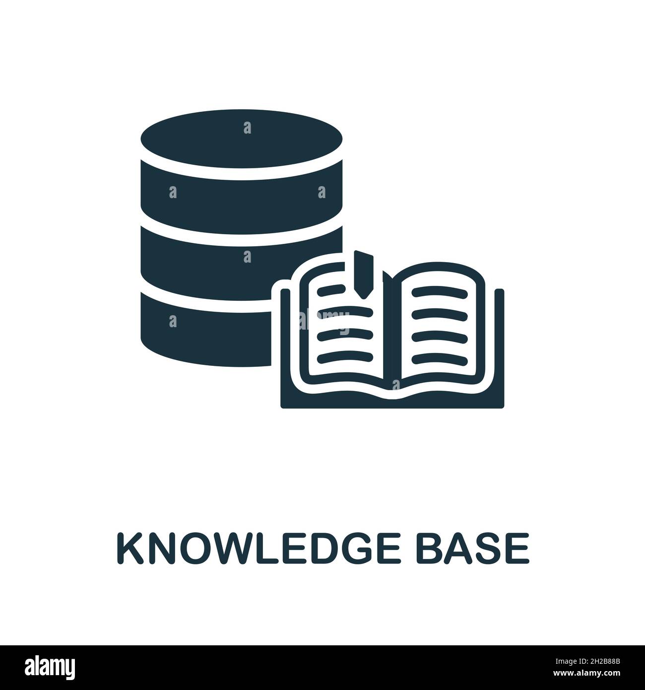 Knowledge Base icon. Monochrome sign from customer relationship ...