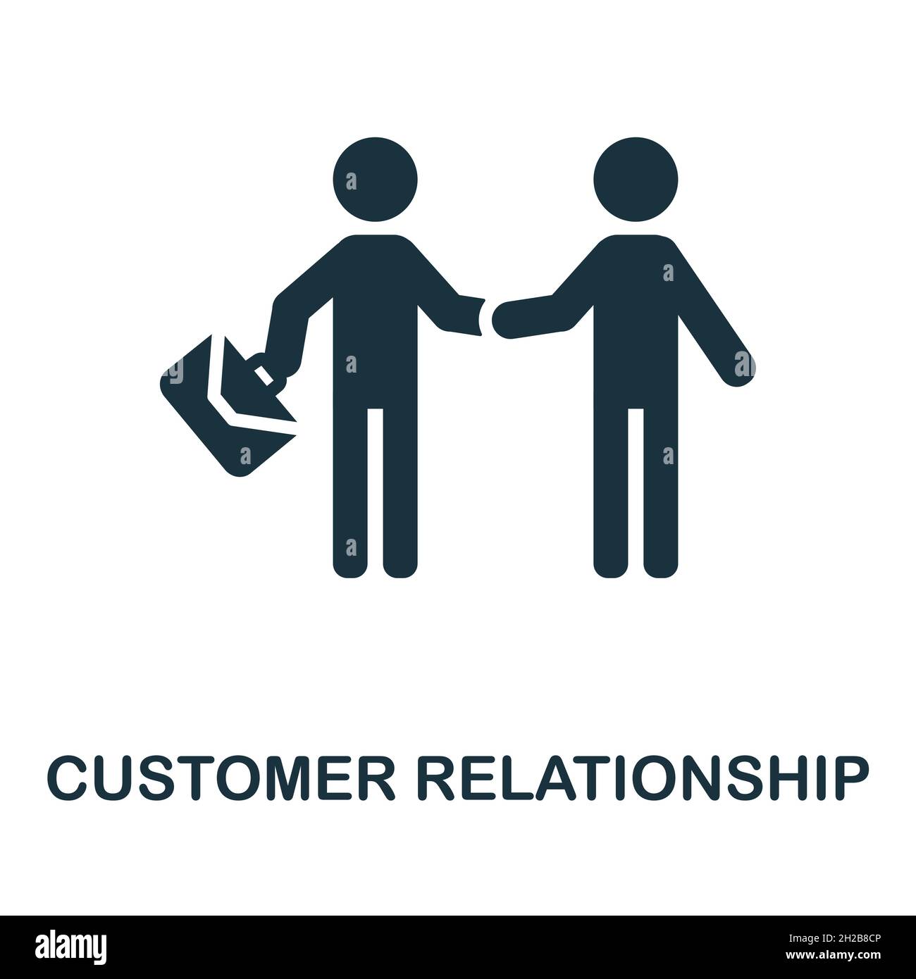 Customer Relationship Icon Monochrome Sign From Customer Relationship Collection Creative