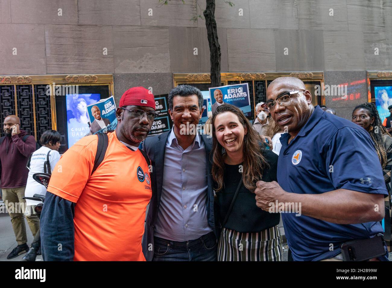 New York, United States. 20th Oct, 2021. Supporters of Democratic Party ...