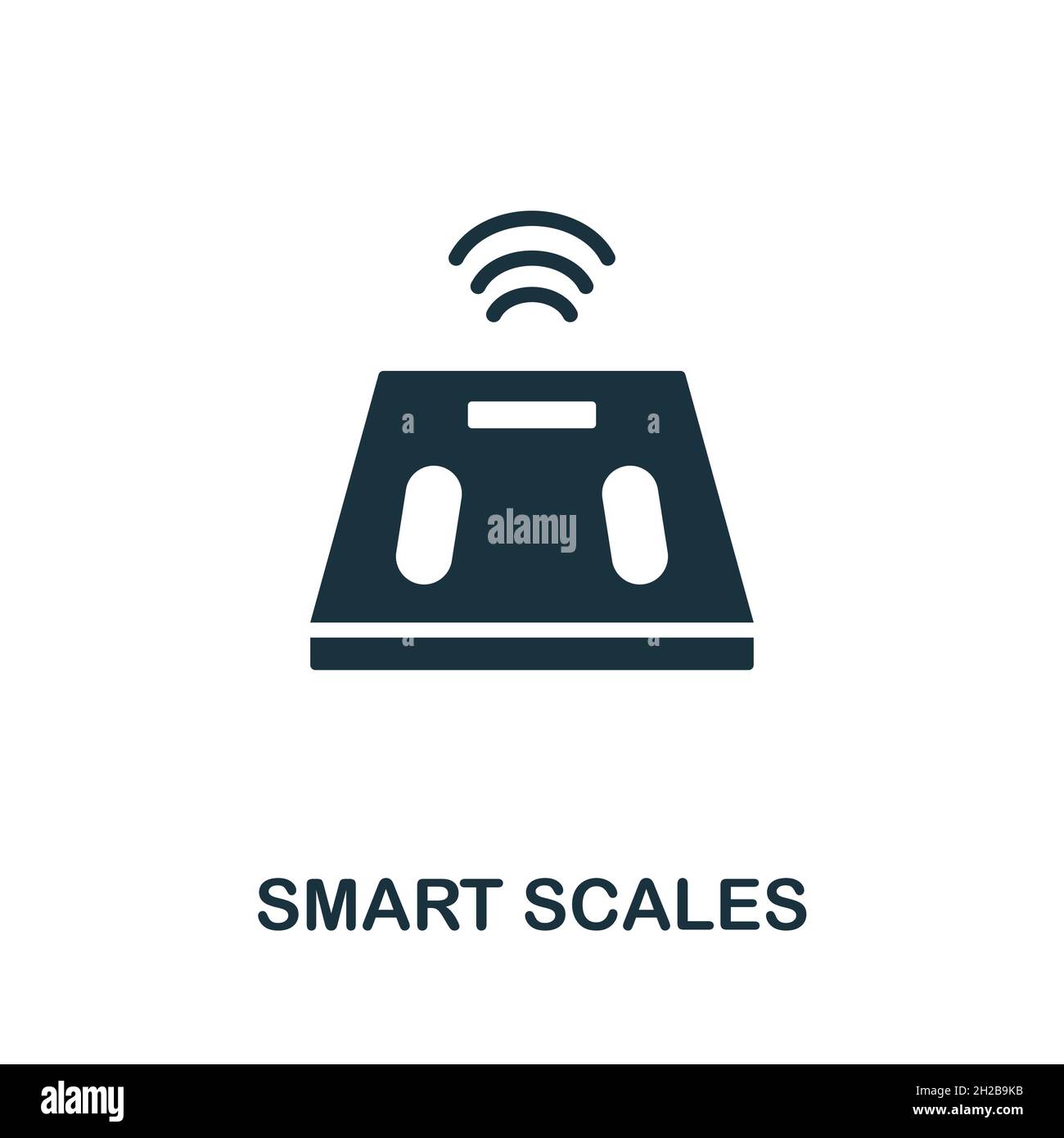 Smart Scales icon. Monochrome sign from diet collection. Creative Smart ...