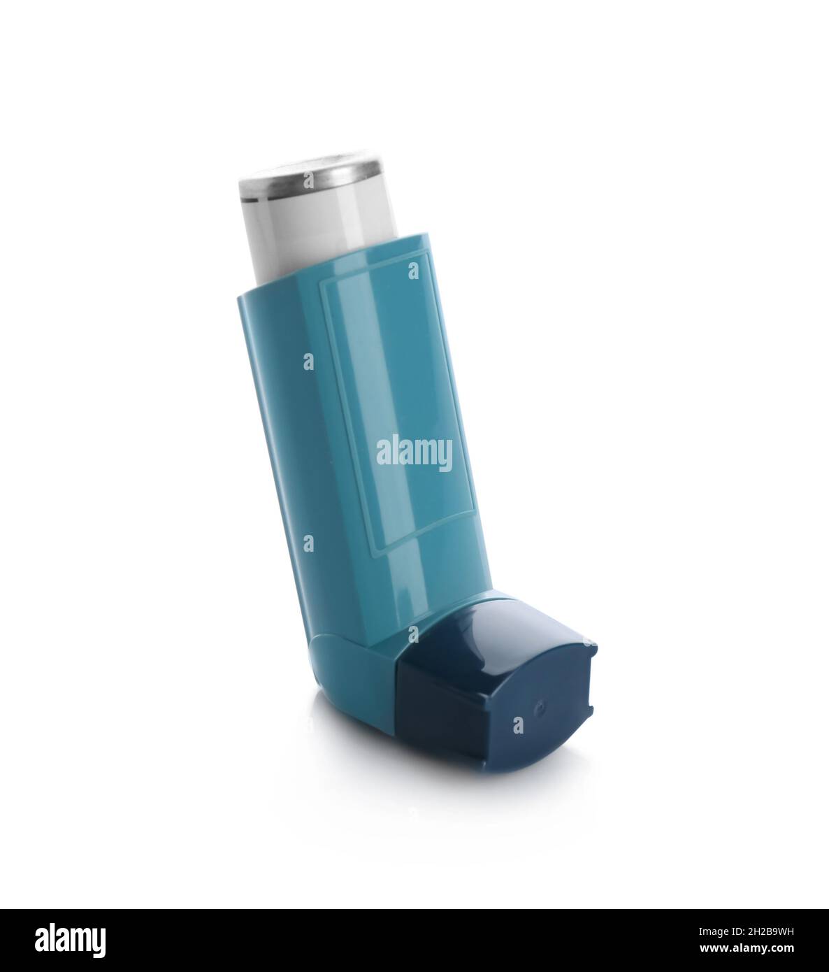 Portable asthma inhaler device on white background Stock Photo - Alamy