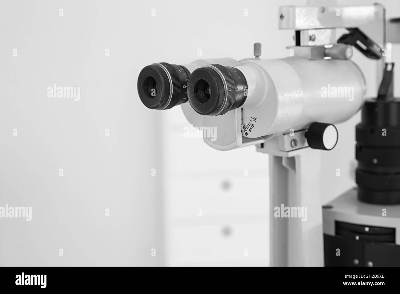 Ophthalmic slit lamp at children's doctor office Stock Photo - Alamy