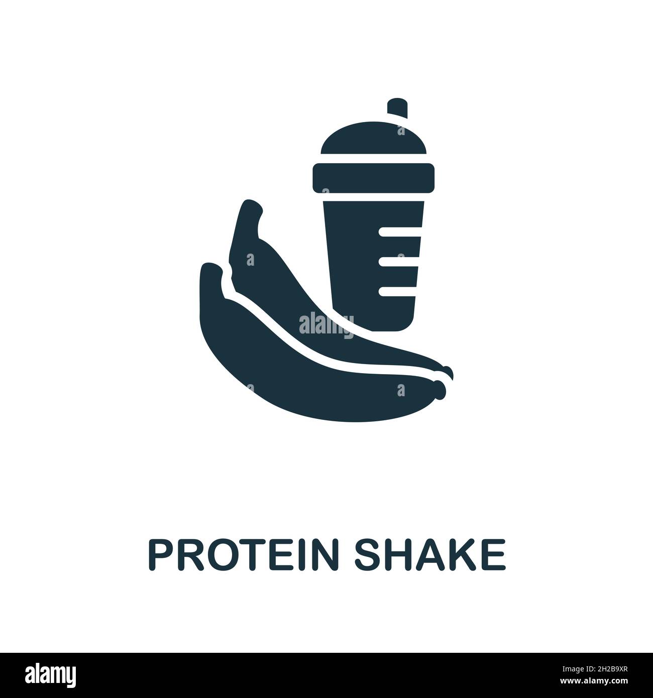 Protein Shake icon. Monochrome sign from diet collection. Creative ...