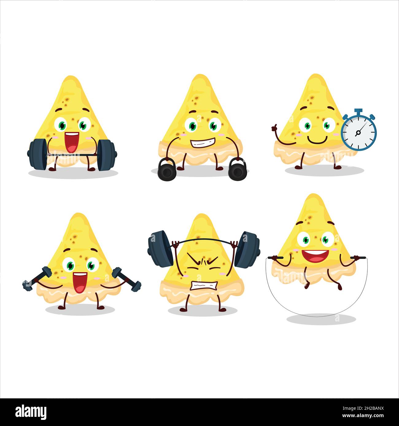 A healthy slice of cheese tart cartoon style trying some tools on ...