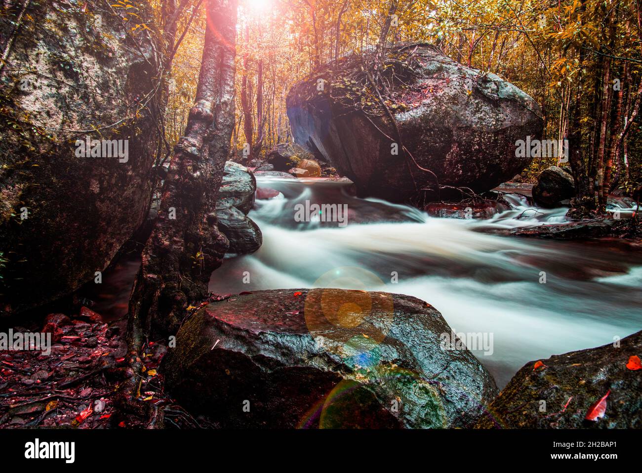 Tranh Waterfall in Phu Quoc island Stock Photo - Alamy