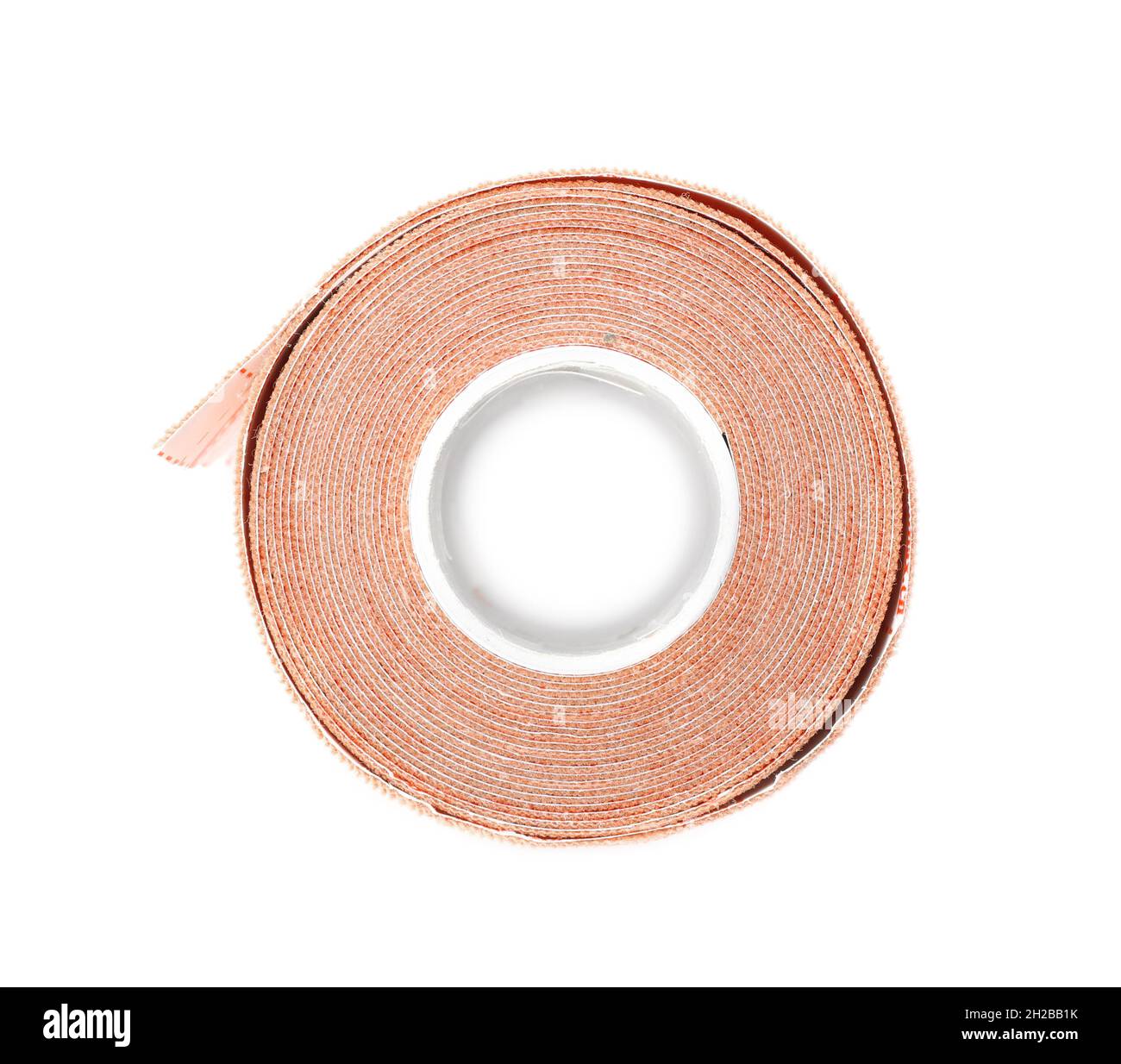 Medical sticking plaster roll on white background, top view Stock Photo ...
