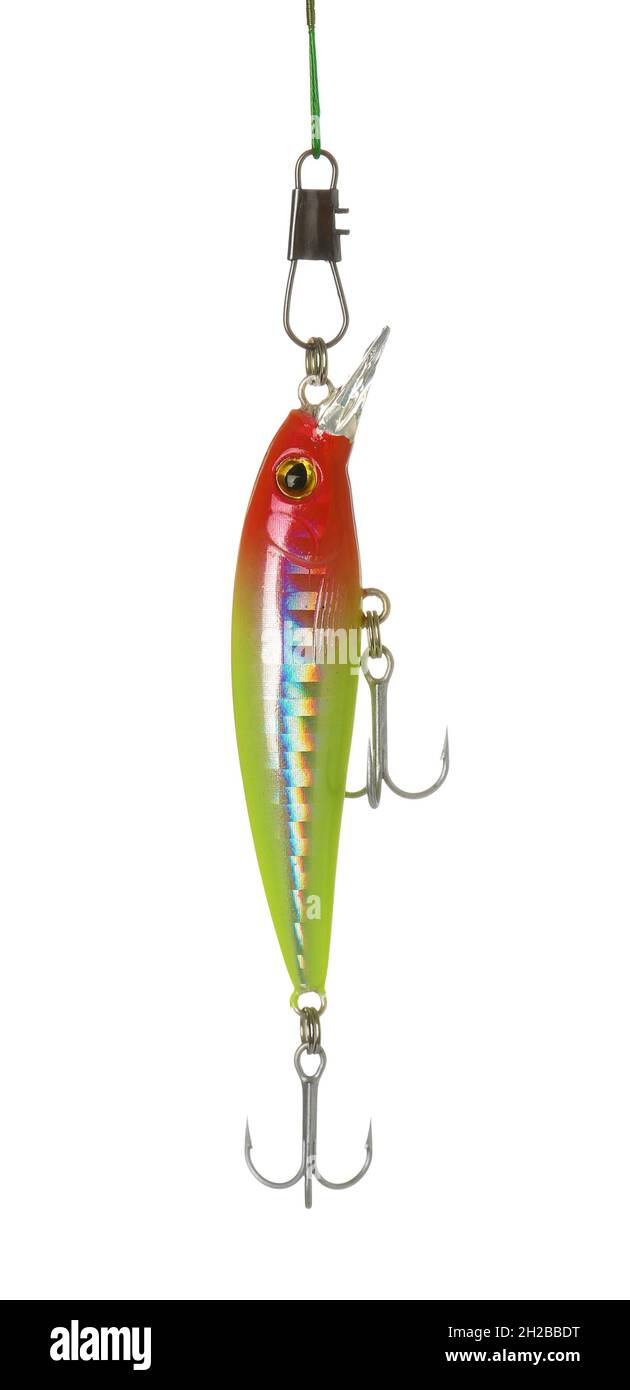 Fishing lure on white background. Artificial bait Stock Photo - Alamy