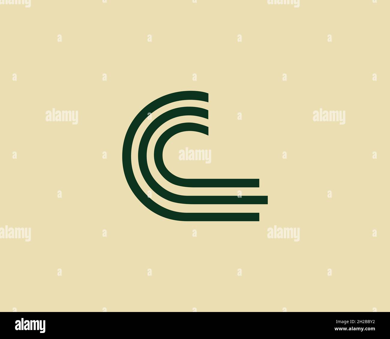 Creative letter C graphic lines alphabet icon/logo design Stock Vector ...