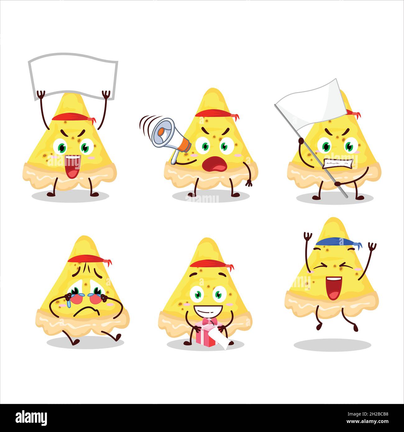 Mascot design style of slice of cheese tart character as an attractive ...