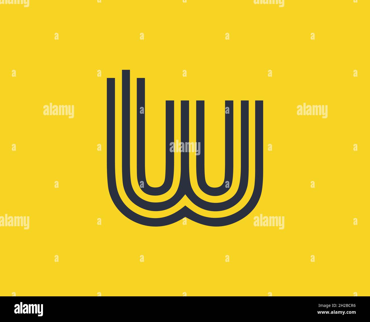 Creative letter W graphic lines alphabet icon/logo design Stock Vector ...