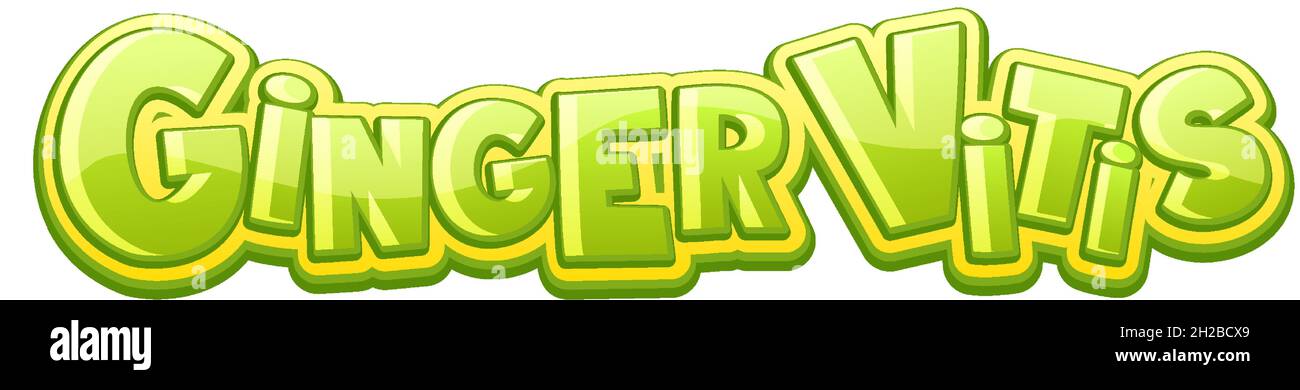 Ginger Vitis logo text design illustration Stock Vector Image & Art - Alamy