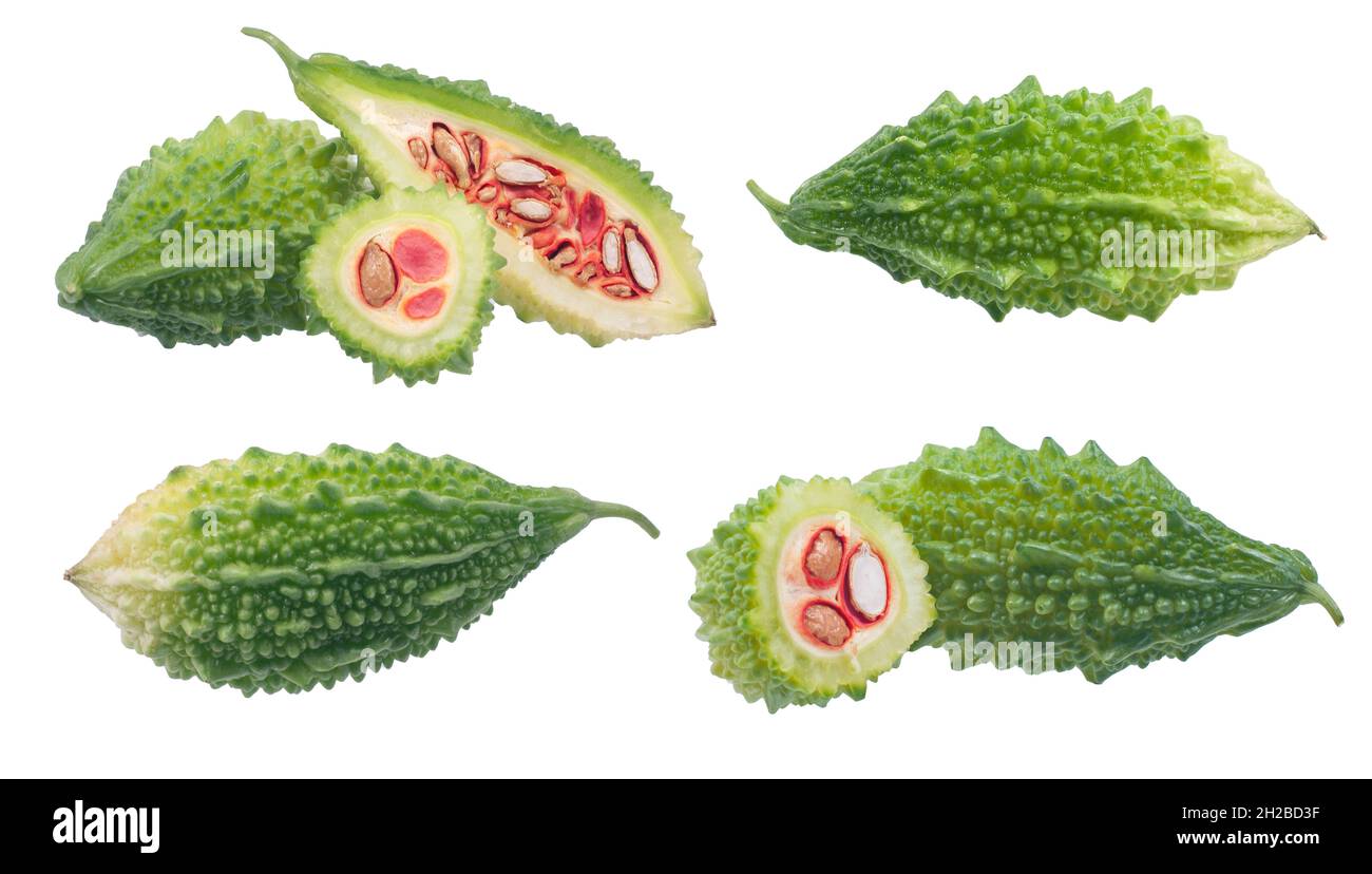 Bitter gourd isolated on white background Stock Photo - Alamy