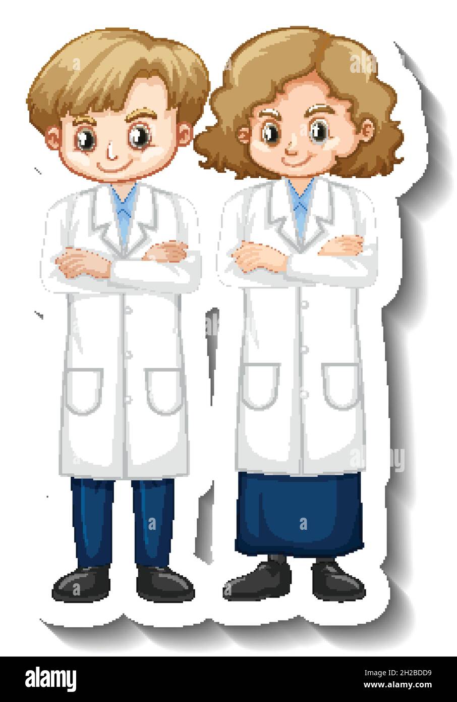 Two scientists Stock Vector Images - Alamy