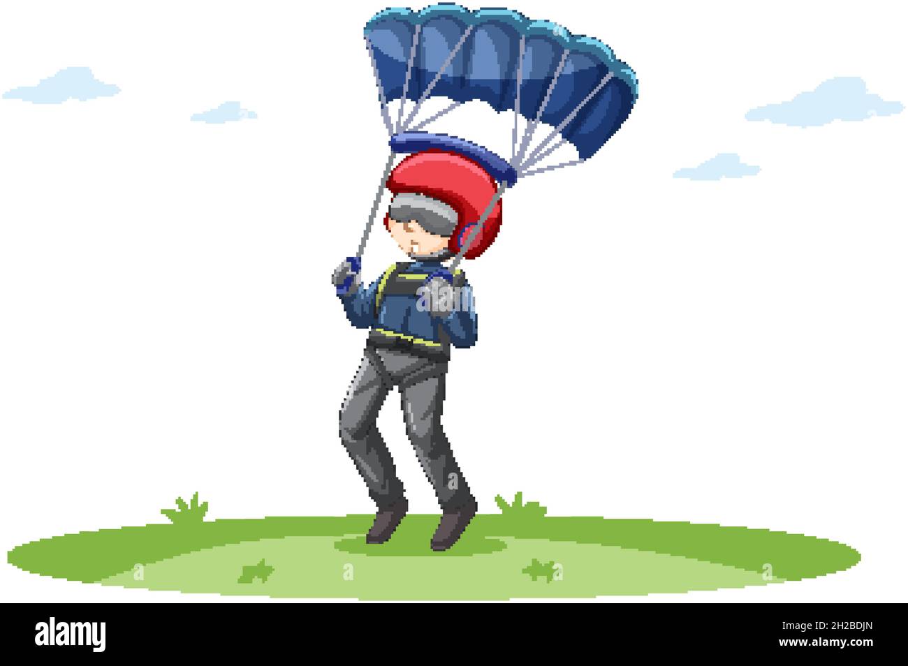 A man doing parachute illustration Stock Vector Image & Art - Alamy