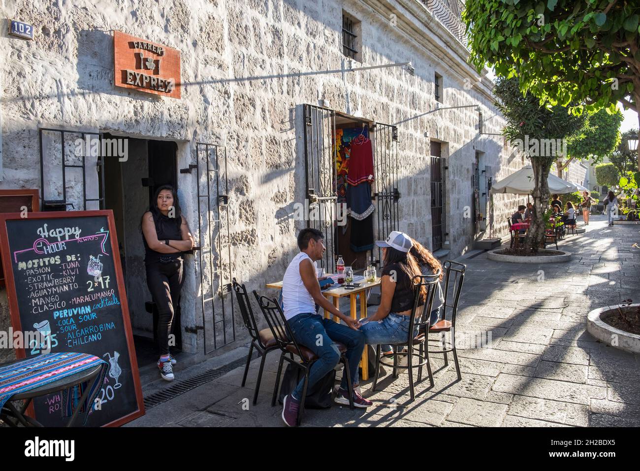 peru, arequipa, local bar Stock Photo - Alamy