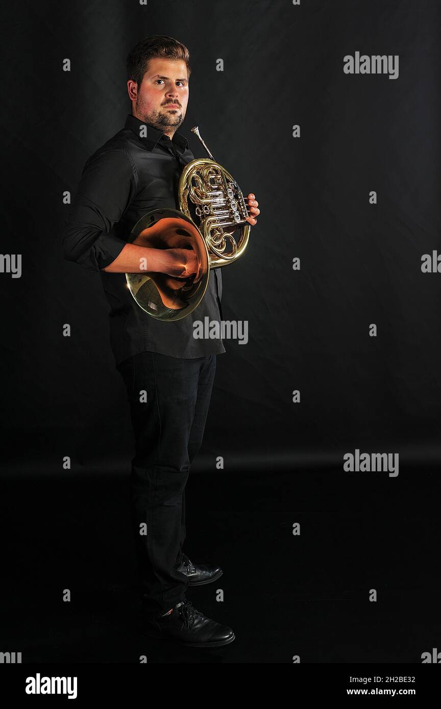 Professional musician, plays jazz music on saxophone Stock Photo - Alamy