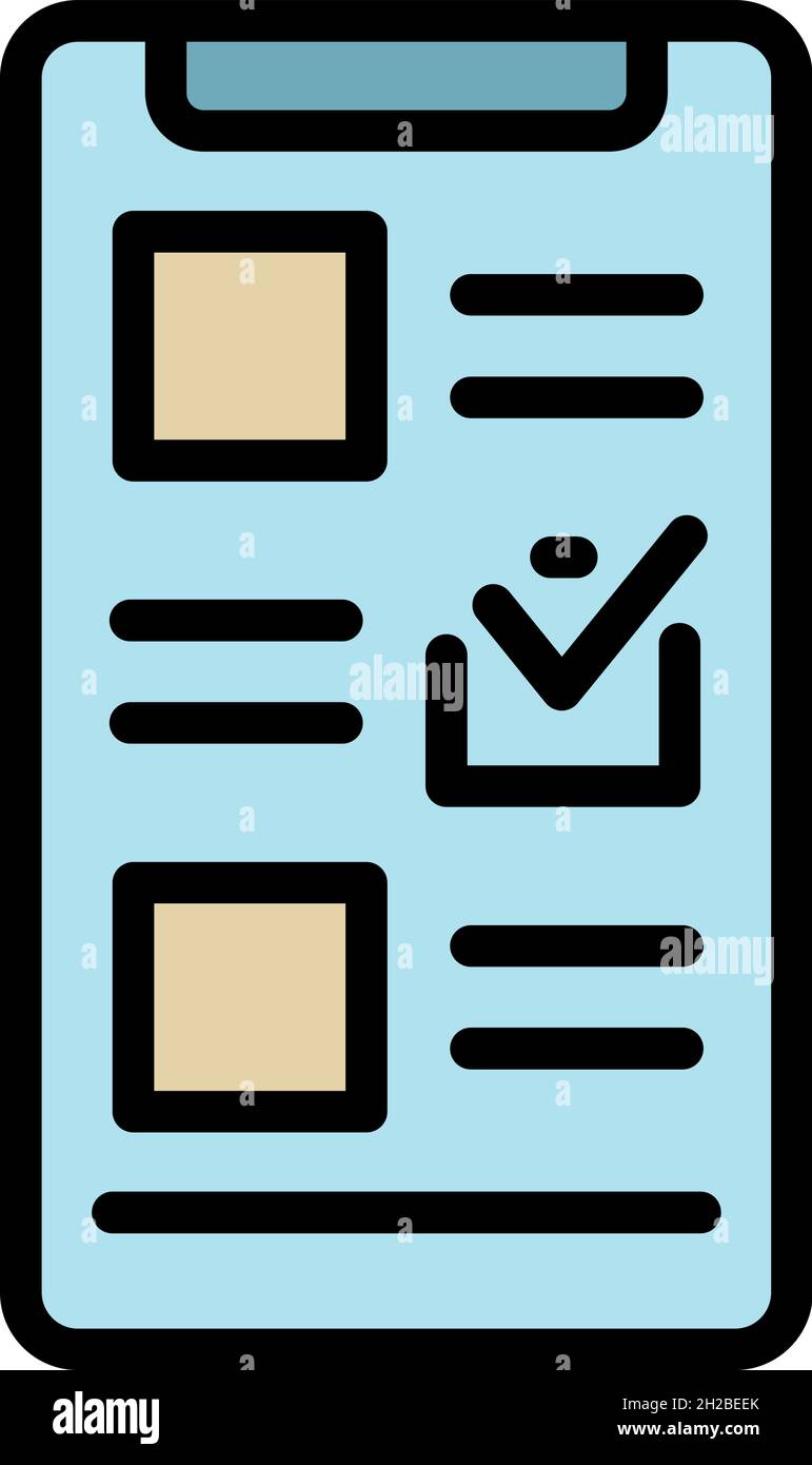 Smartphone feedback icon. Outline smartphone feedback vector icon color ...