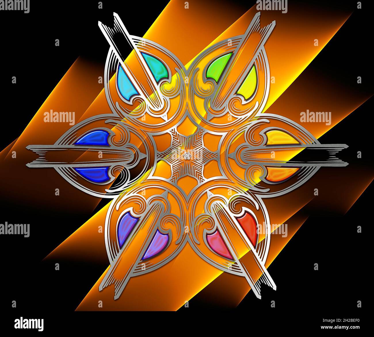 3D rendering combo creative colorful graphics artwork embellishmed with ...