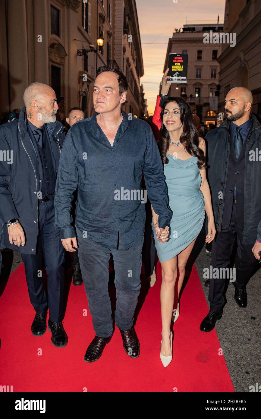 Quentin Tarantino in via Condotti. Pictured: Quentin Tarantino with his ...