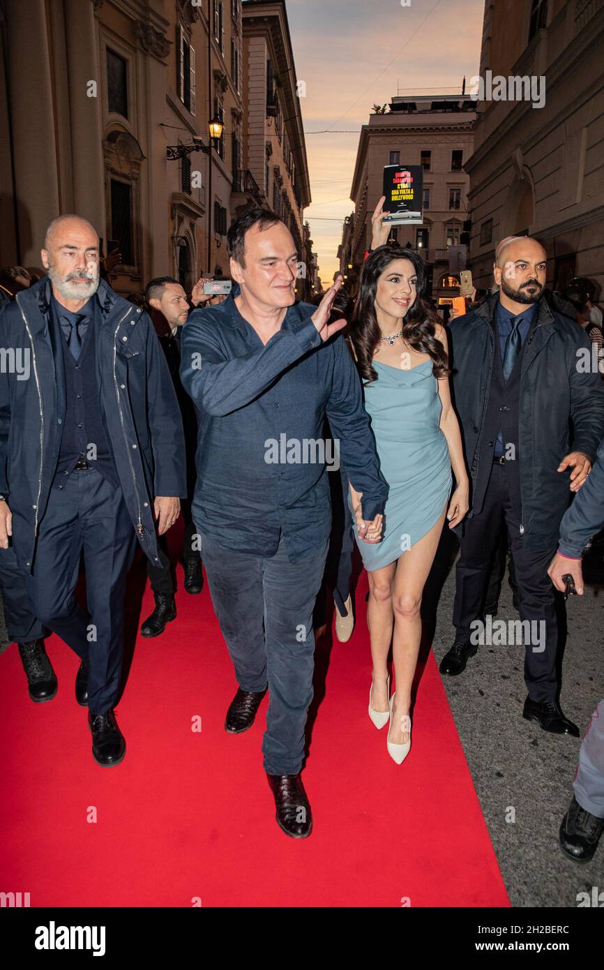 Quentin Tarantino in via Condotti. Pictured: Quentin Tarantino with his ...